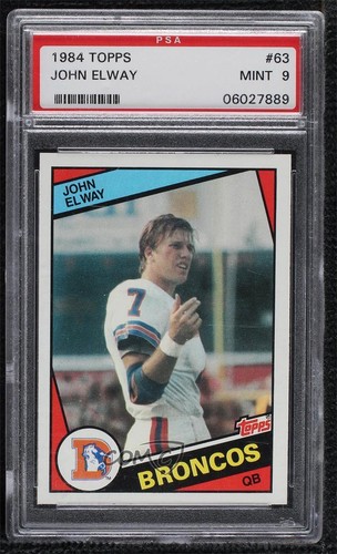 1984 Topps John Elway #63 PSA 9 MINT Rookie RC HOF | eBay