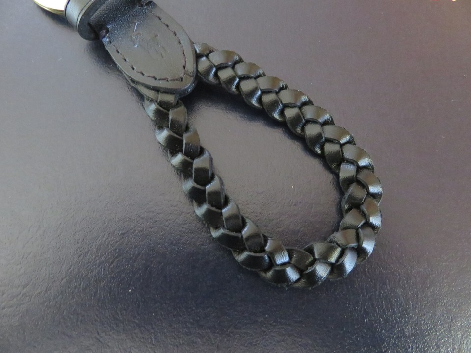 Polo RALPH LAUREN Key Chain FOB Black Braided Leather | eBay