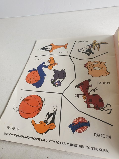 Space Jam Landoll's Secret Stuff Complete Sticker Book 1996 Michael ...