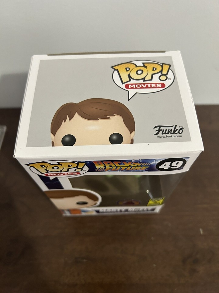 Funko Pop Marty Mcfly #49 Plutonium LE 3000 Plastic Empire W/ Pop Armor ...