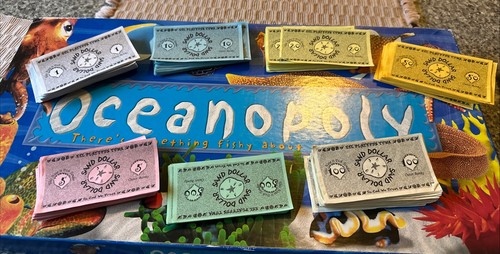 Oceanopoly Game Replacement Stack of Play Money Ocean Theme Sand Dollar ...