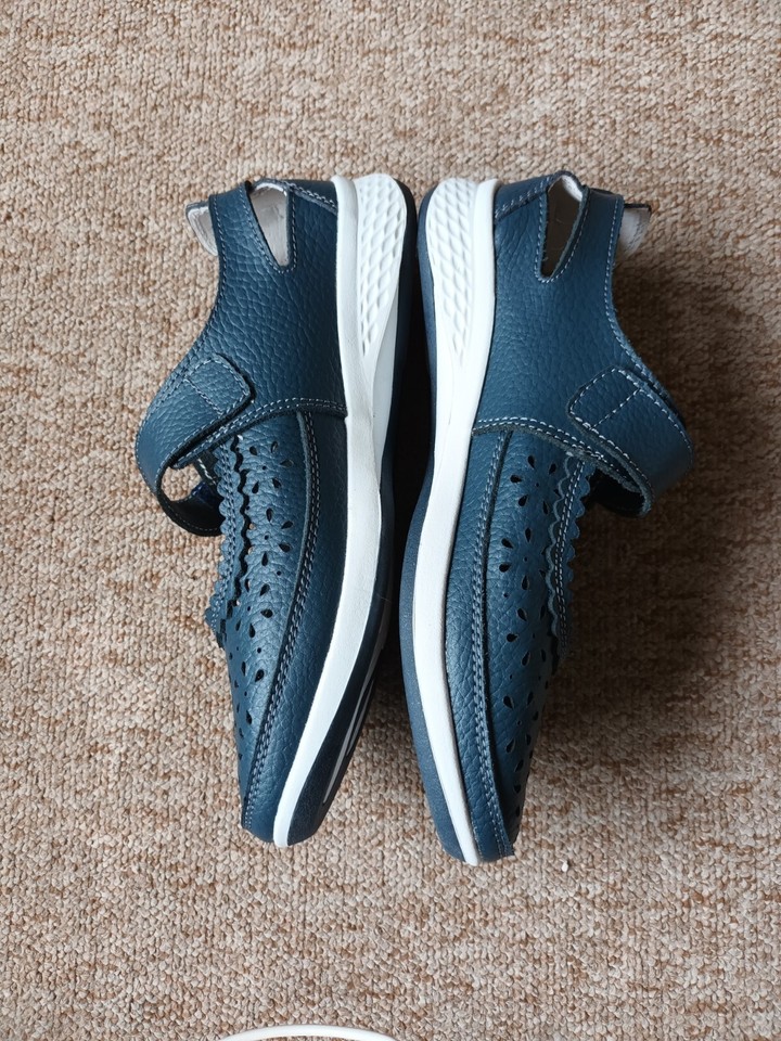 Boulevard Ladies Wide Fitting Leather Shoes Size 4EEE | eBay