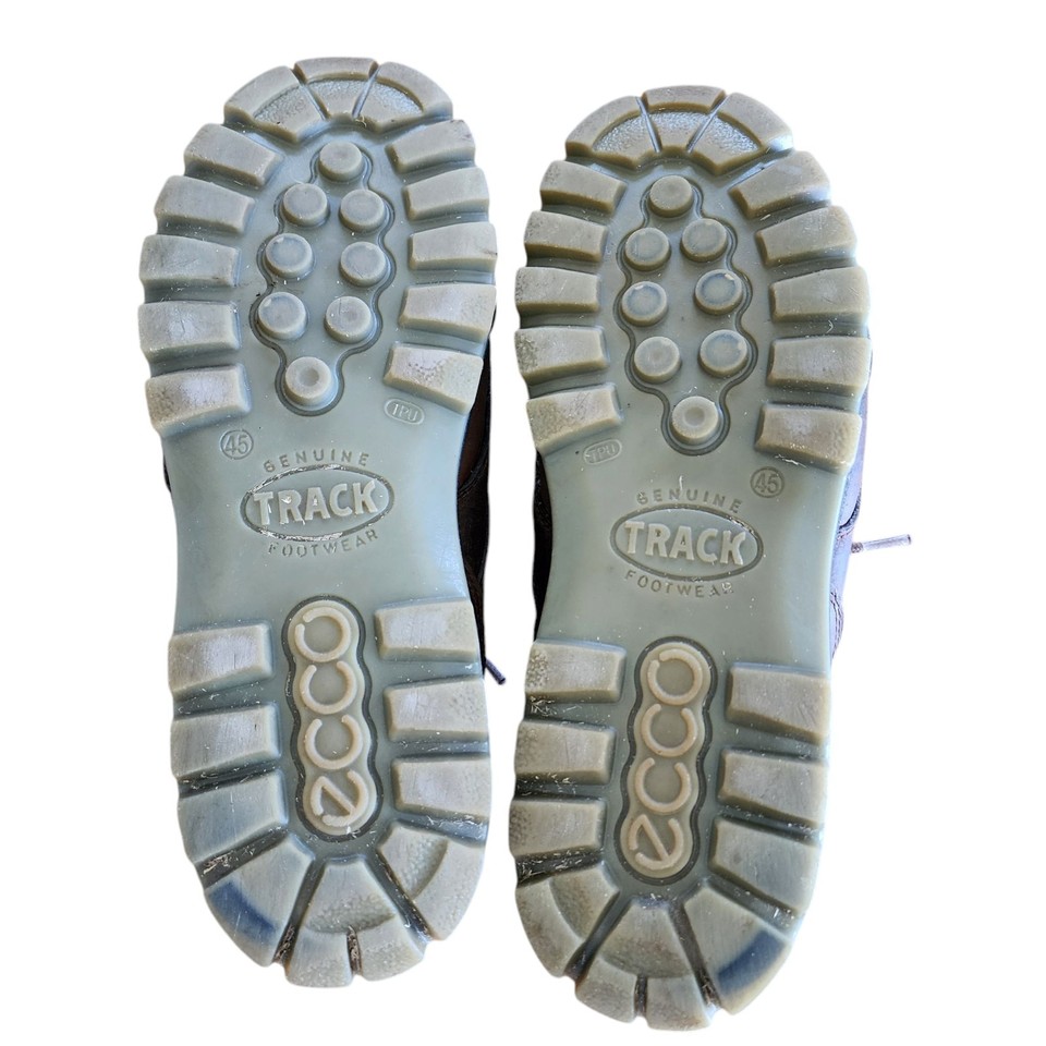 ecco track 25 mens size 45 shoes brown leather athletic hiking sneakers ...