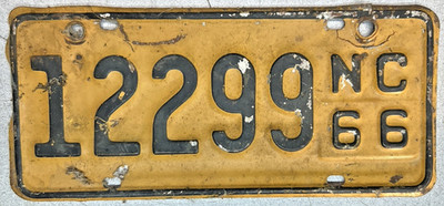 1966 North Carolina motorcycle license plate | eBay