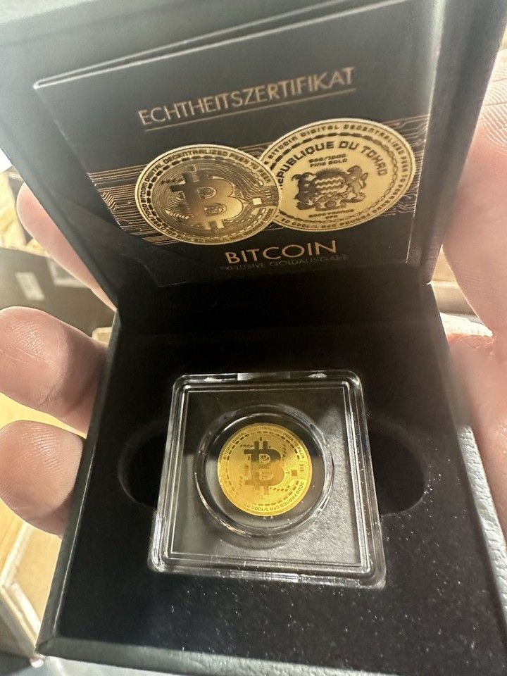 Chad Bitcoin Design 1/1000th Oz Gold Coin - In Box With COA BTC | eBay
