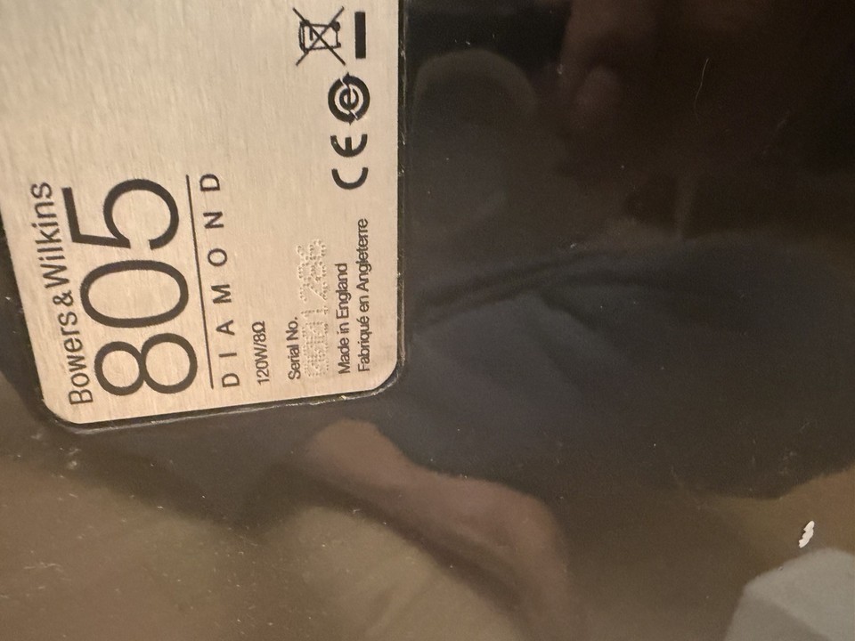 B & W 805 Diamond D2 Piano Black Original Box | eBay