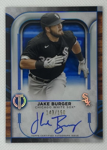 2022 Topps Tribute Jake Burger Autograph, Blue /150 White Sox, Marlins ...