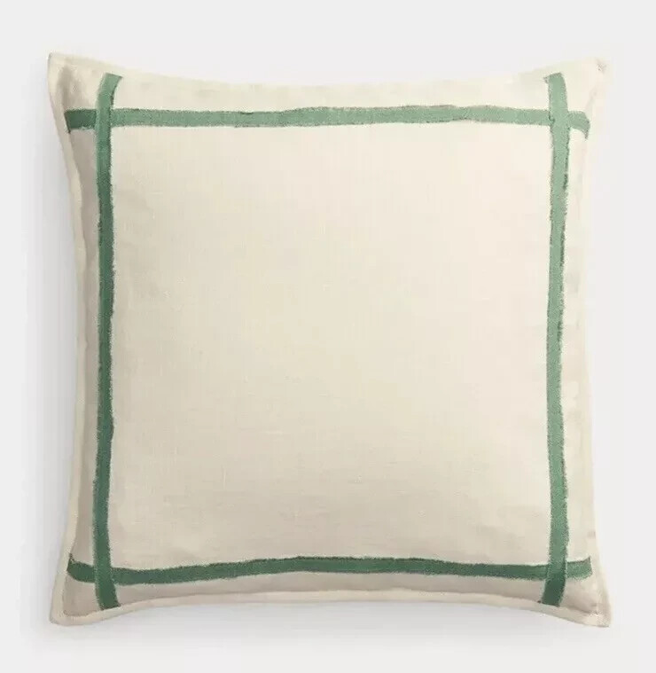 Ralph Lauren Allie Light Hemp with Green Contrast Edge Euro Sham | eBay