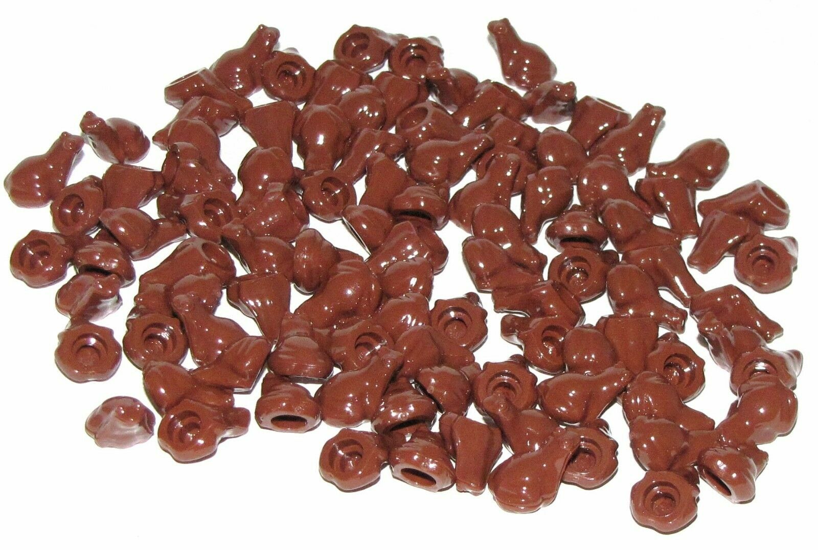 LEGO LOT OF 100 NEW REDDISH CHOCOLATE BROWN FROGS TOADS MINIFIGURE PETS ...