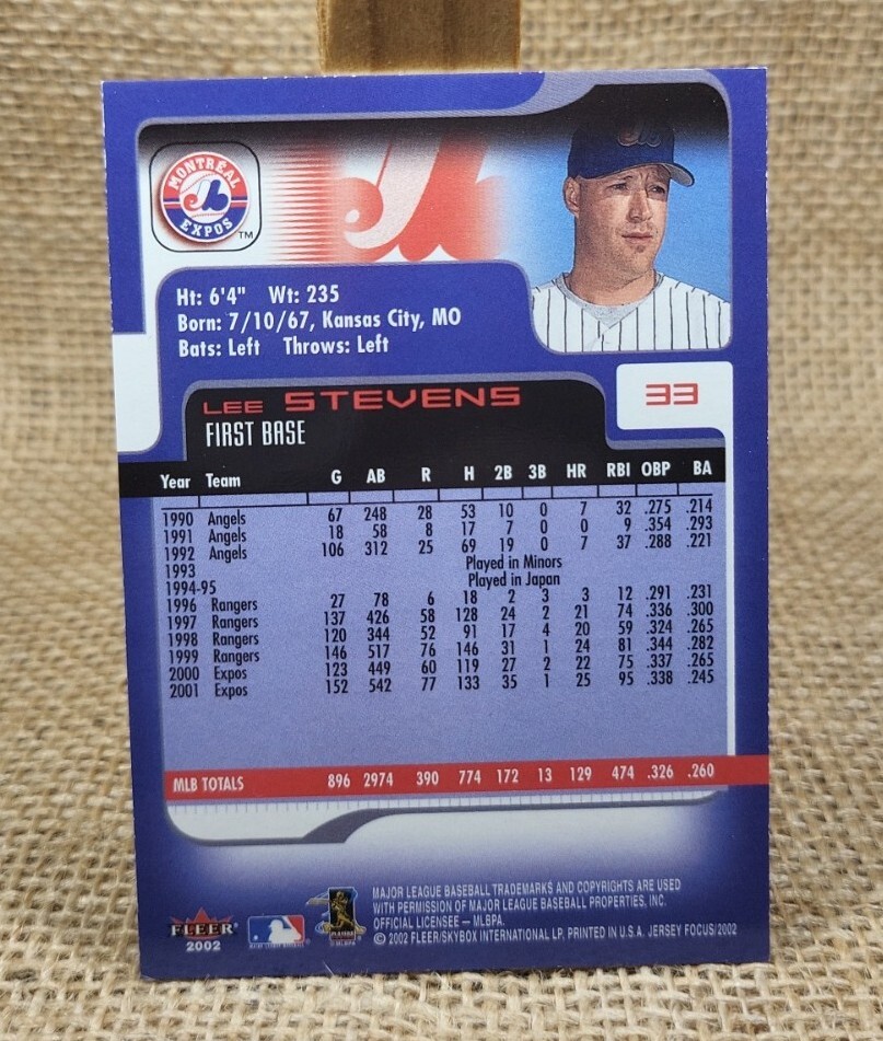 2002 Fleer Focus JE Lee Stevens Baseball Card #33 Expos FREE S&H A4 | eBay