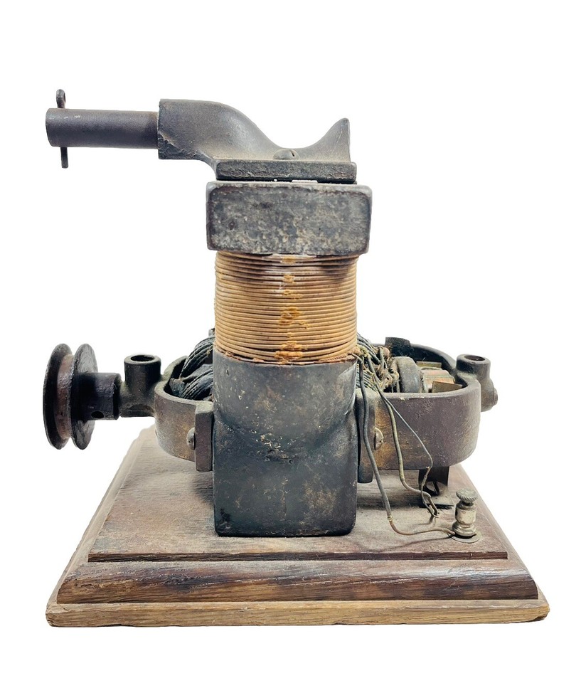 Antique Early Carlisle & Finch Hand Crank Bipolar Electric Motor Dynamo ...
