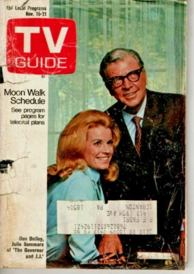 VINTAGE - TV GUIDE - NOV 15th 1969 - THE GOVERNOR AND J.J. - COVER | eBay