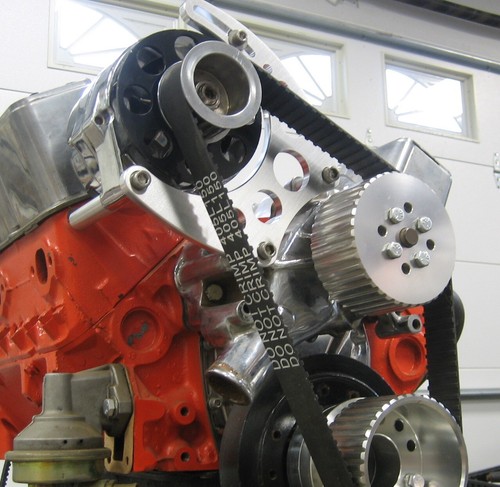 327-350 SBC ALTERNATOR "BRACKET KIT" FOR GILMER BELT DRIVE BILLET ALUM ...