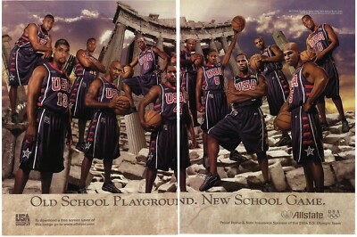 2004 Allstate Home & Insurance US Olympics Basketball Team NBA Print Ad ...