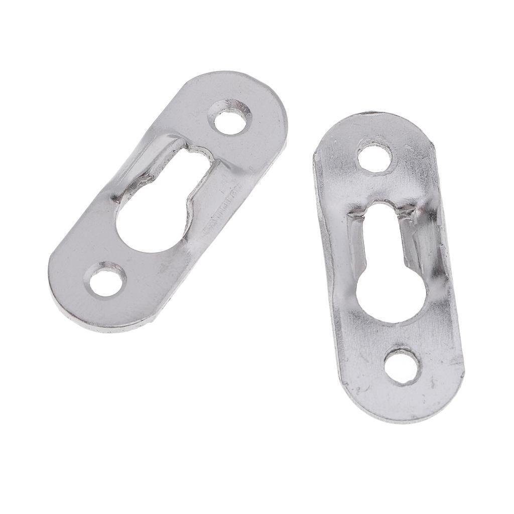 100 Sliver Heavy Duty Keyhole Hangers Photo Picture Hangers | eBay ...