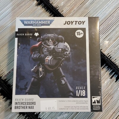 JoyToy Warhammer 40K: Raven Guard Intercessors Brother Nax 1:18 Scale ...