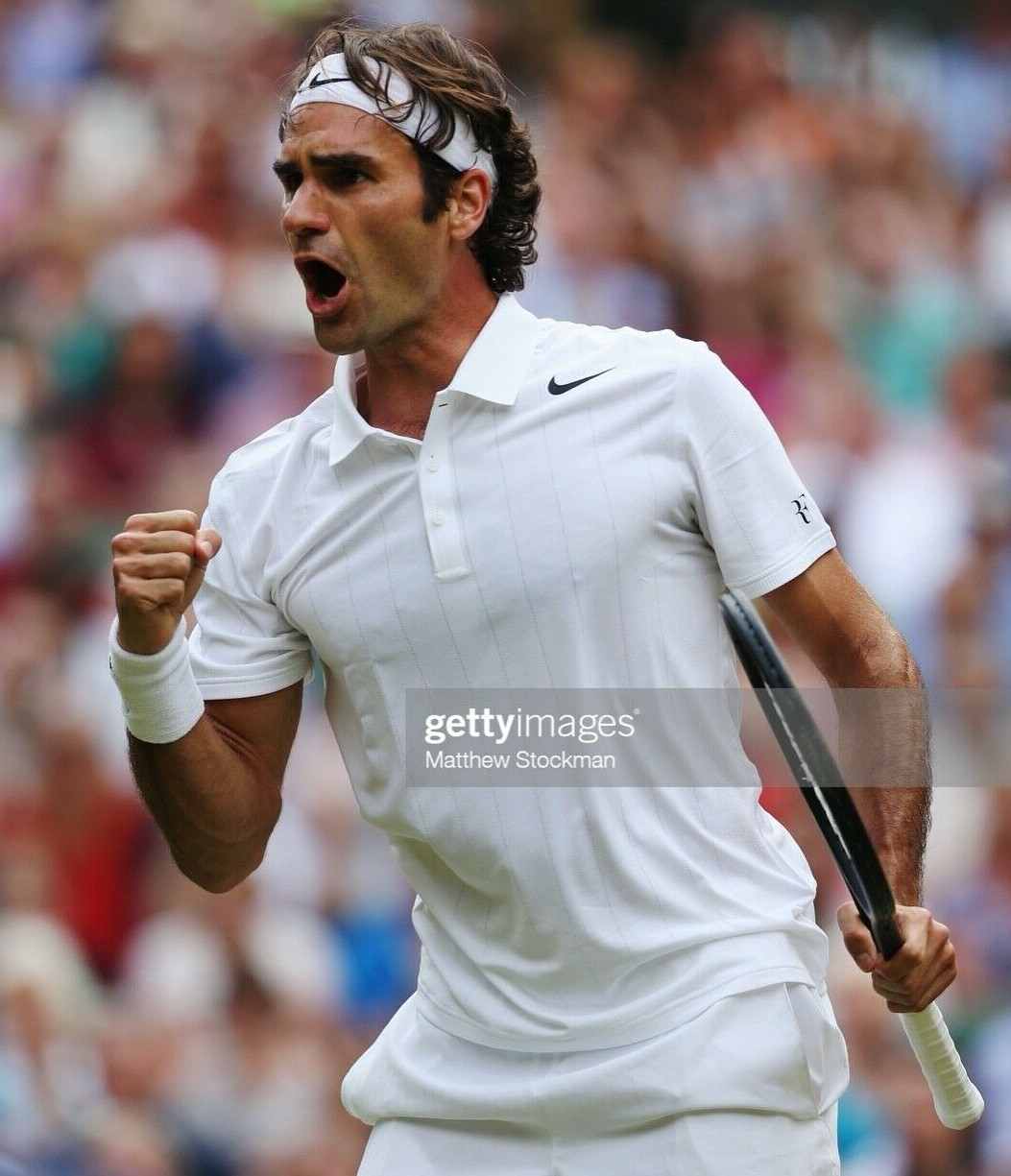 Nike Roger Federer RF 2014 Wimbledon Polo Tennis Shir… - Gem