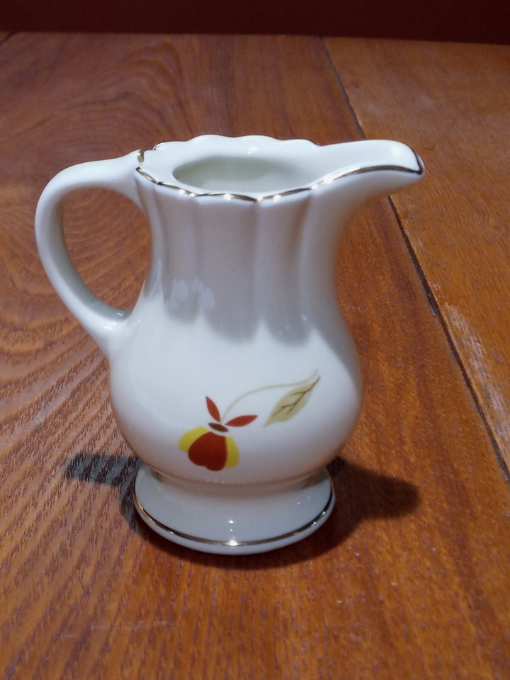 3 Hall Jewel Tea Autumn Leaf NALCC Creamers - Sundial, Flared, Fluted ...