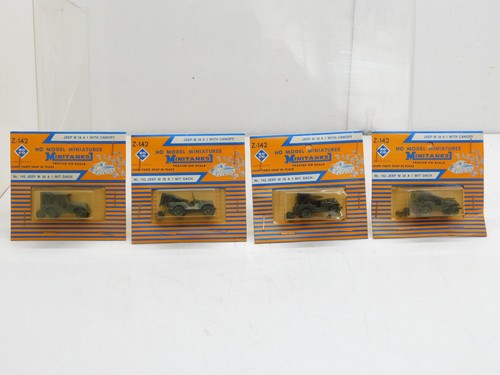ROCO Minitanks 1:87 HO Scale FOUR # Z-142 US ARMY JEEPS M 38 A 1 with ...