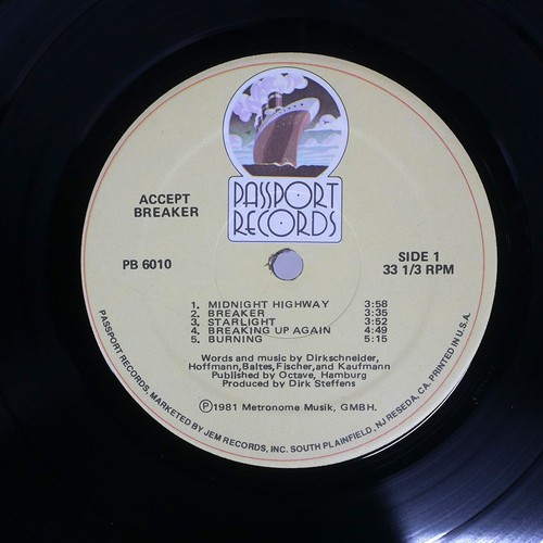 ACCEPT BREAKER PASSPORT PB6010 US LP | eBay