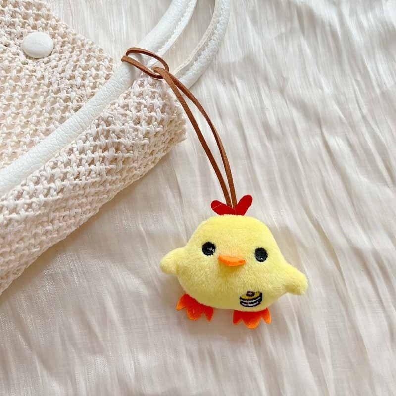 Cartoon Chick Kids Handwritten Name Anti-Lost Pendant Tag Keychain Bag ...