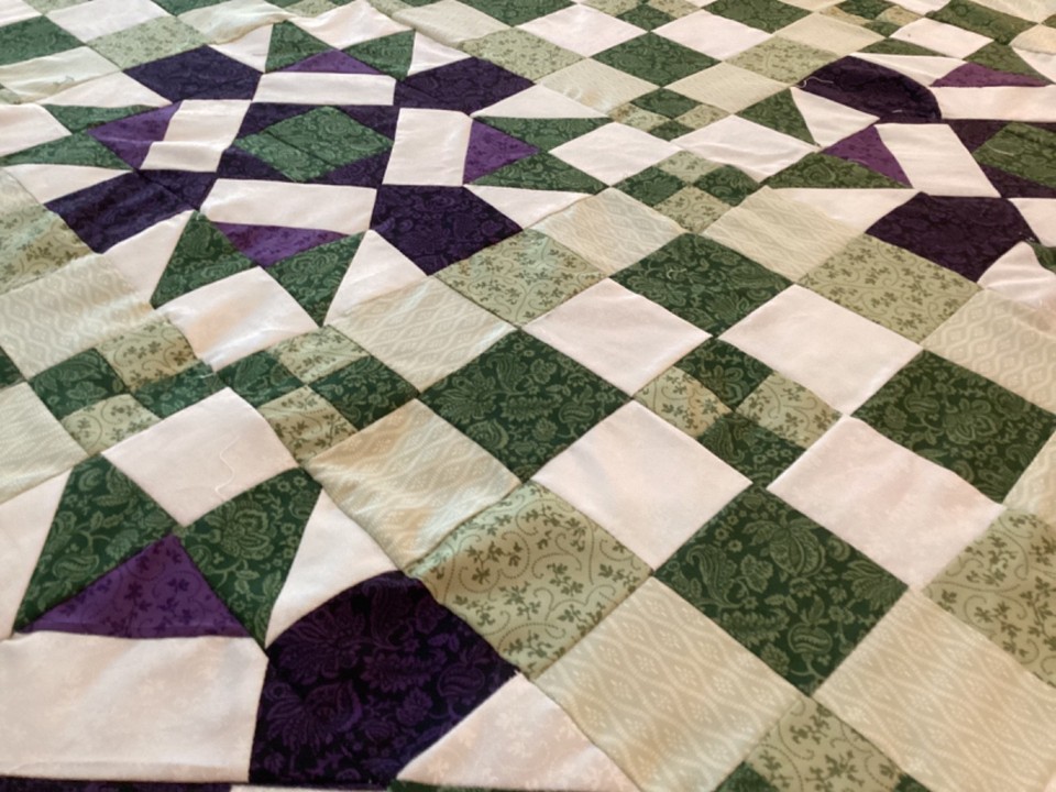 Quilt Top 66" X 83" featuring stars and squares | eBay