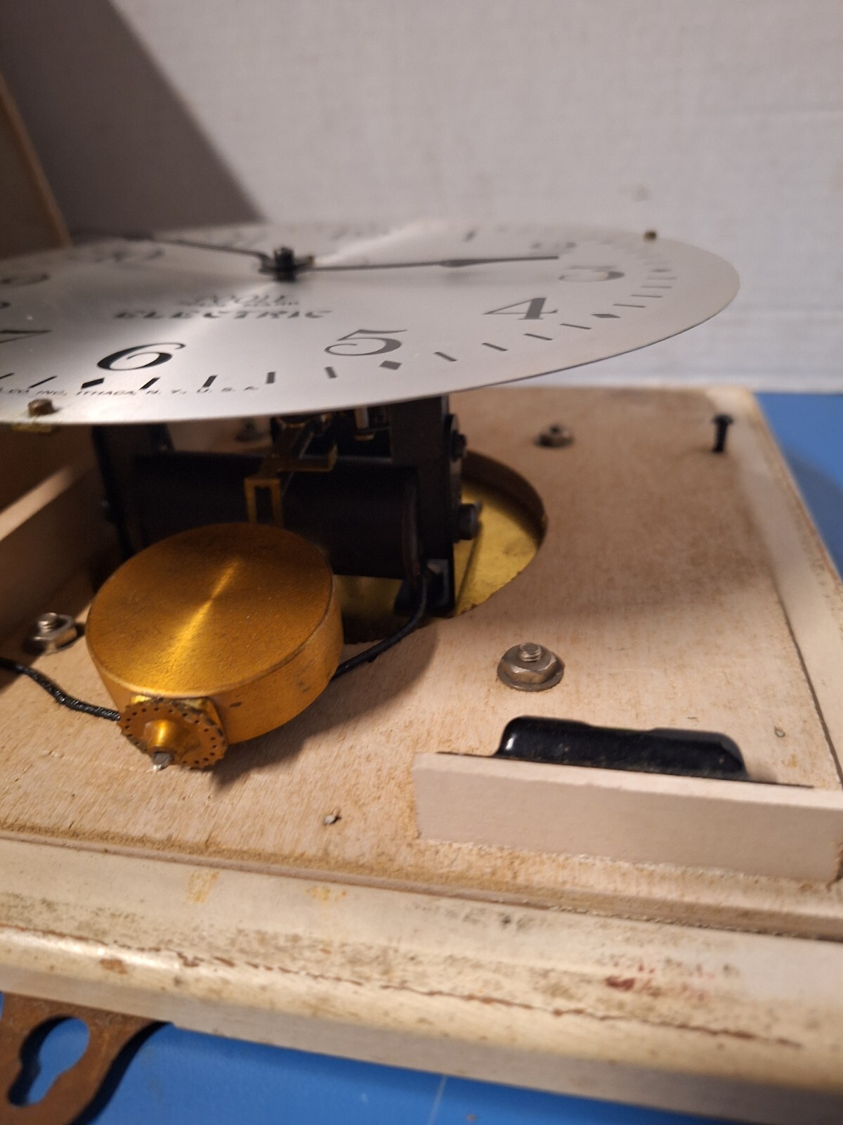 Rare Antique Poole Ithaca, New York Electro Magnetic Wall Clock | eBay