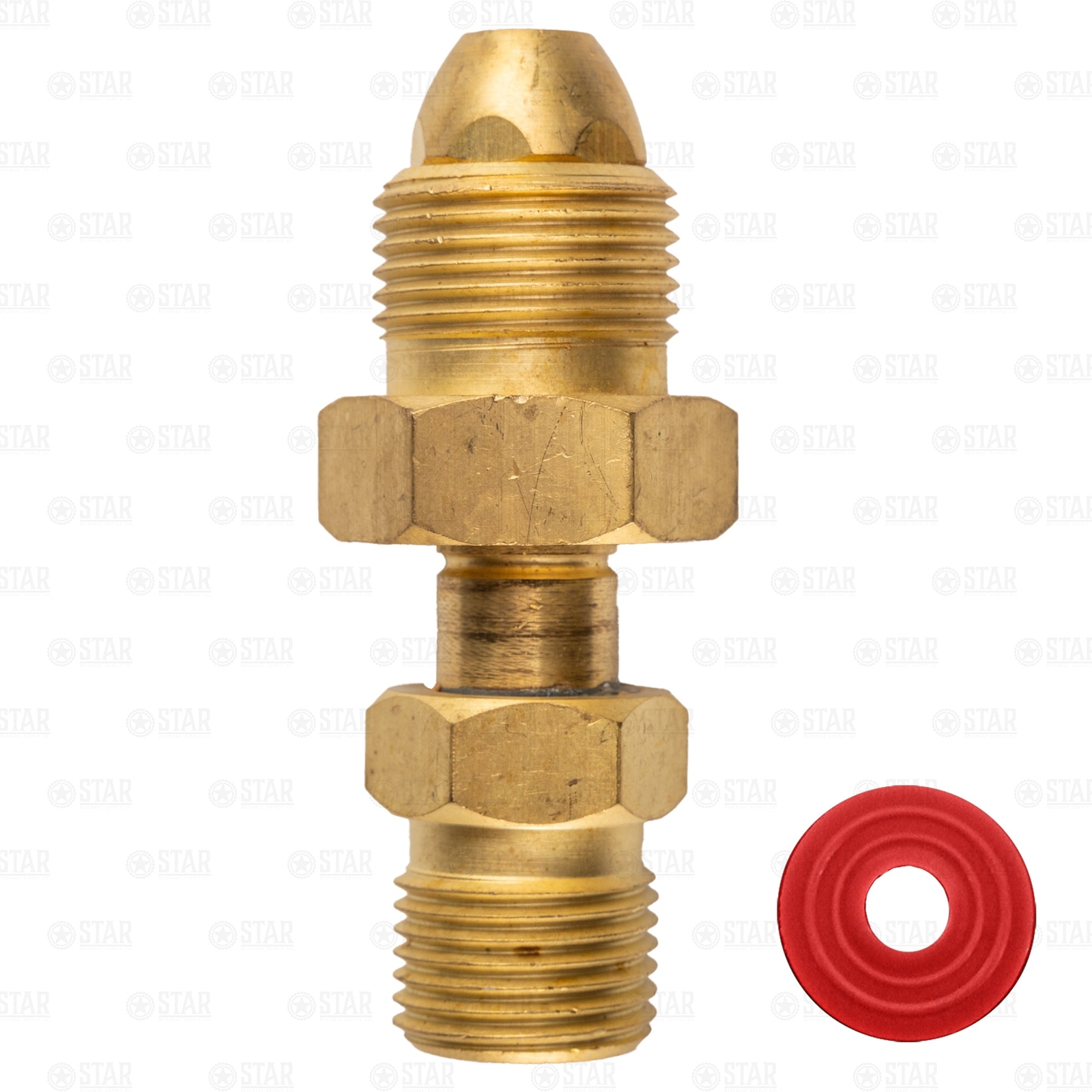 CO2 Regulator to Nitrogen Gas Tank Adapter Brass CGA580 CGA320 Male ...