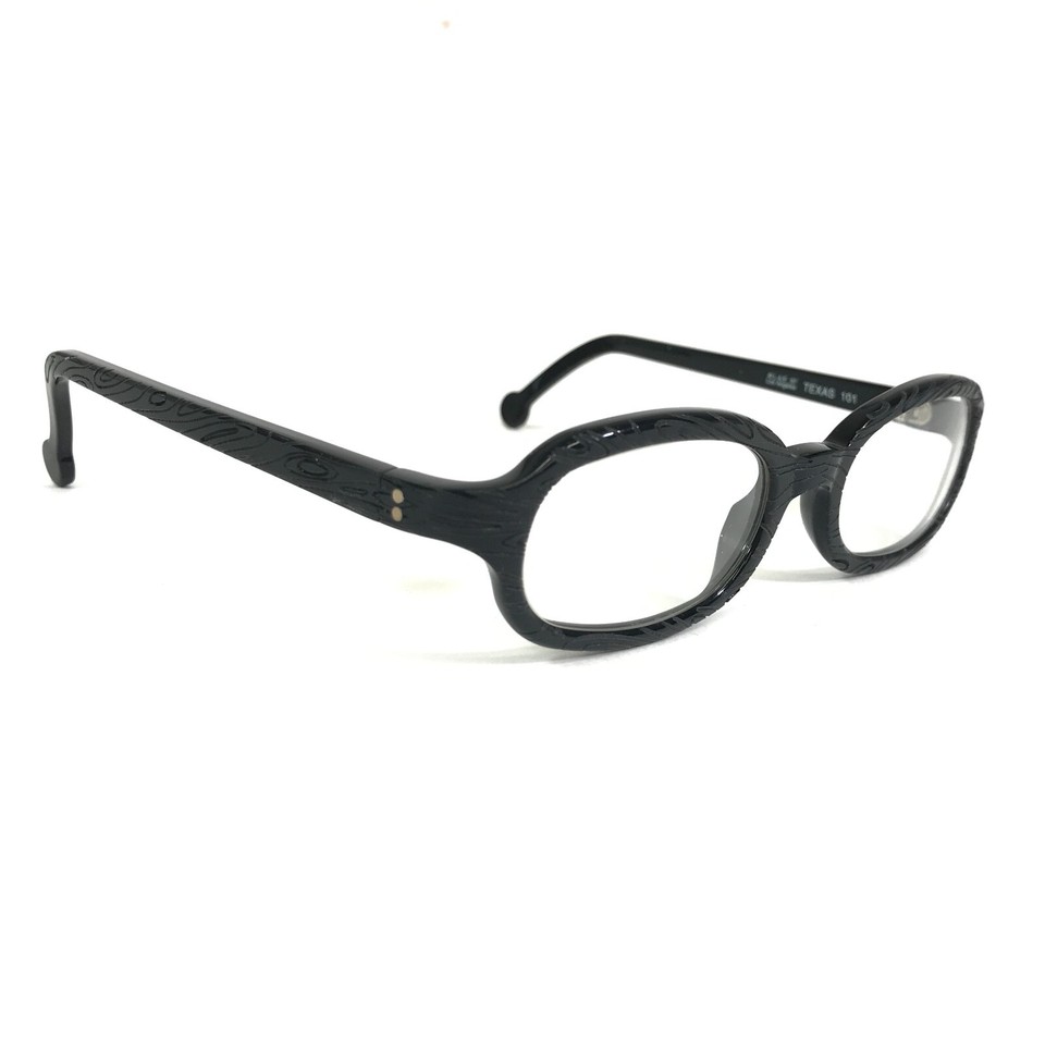 Vintage la Eyeworks Eyeglasses Frames TEXAS 101 Black Gray Horn 48-20 ...