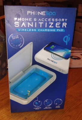 Phone Spa Phone/Accessory Sanitizer Wireless Charger & Aromatherapy UV ...