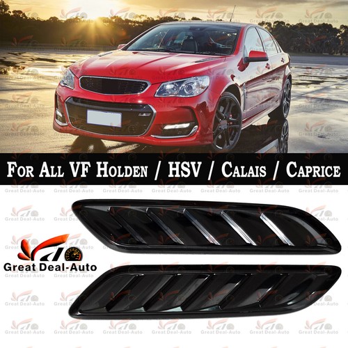 Pair of Gloss Black Bonnet Vents For Holden Commodore VF/ HSV/ Calais ...