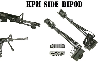 VISM KPM Side Bipod NOTCHED LEG w/ Adapters KeyMod/MLOK Picatinny Rifle ...