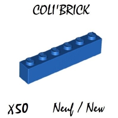 Lego 3009 - 50x Briques / Brick 1x6 - Bleu / Blue - lot kg - New Neuf ...