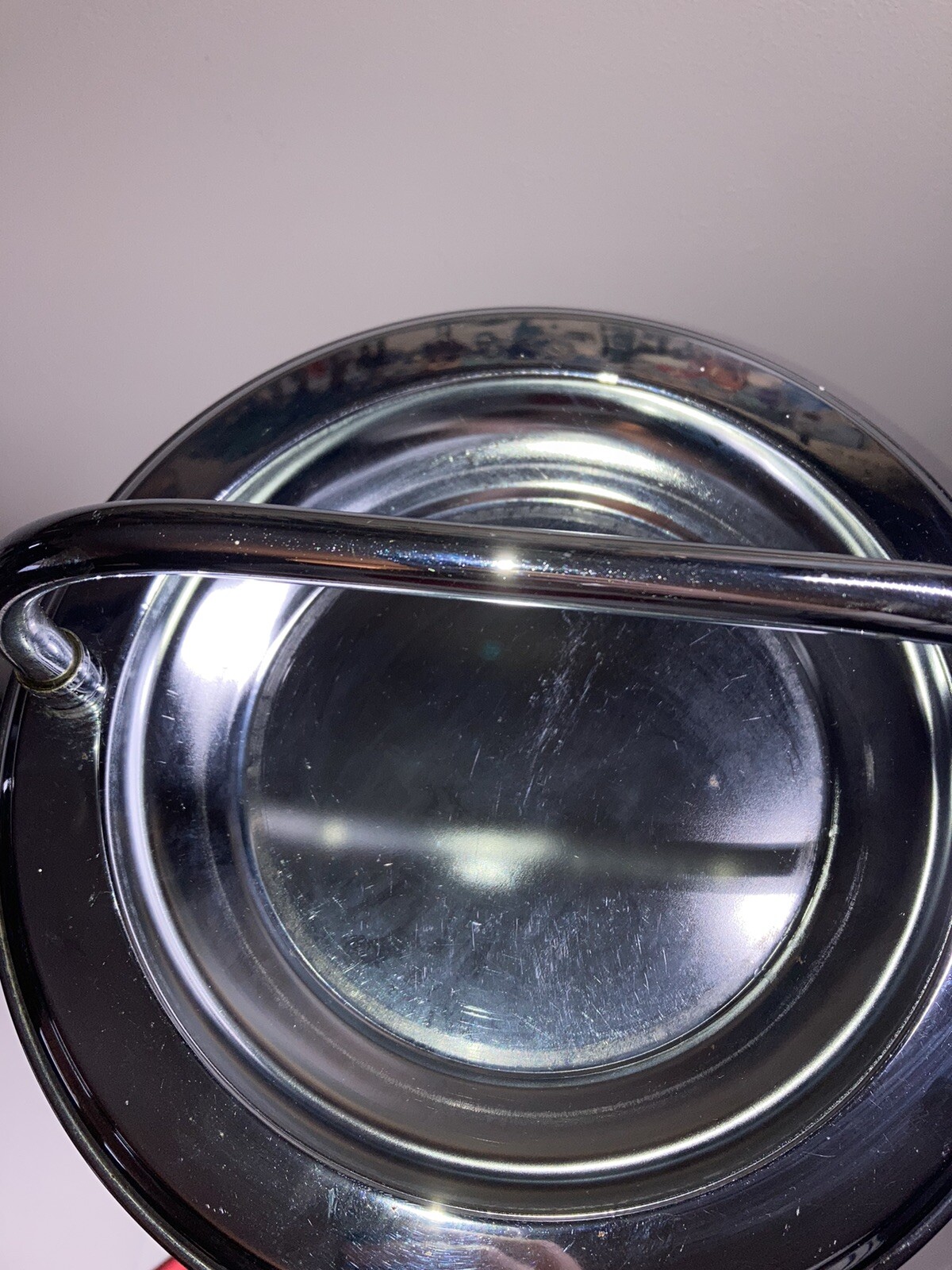 Vintage Ashtray Standing Wood Chrome Plate Cast Plate Insert Glass ...