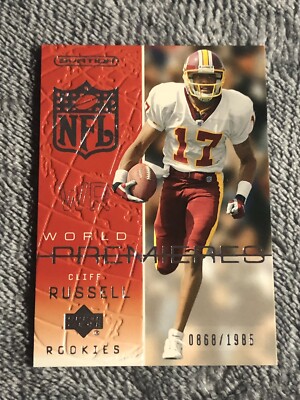2002 UD OVATION RC WORLD PREMIER CLIFF RUSSELL 95 WASHINGTON WFT UTAH ...
