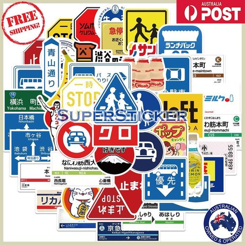 50pcs Japan Rail Metro Road Signs Stickers Vinyl Decals Laptop Phone ...