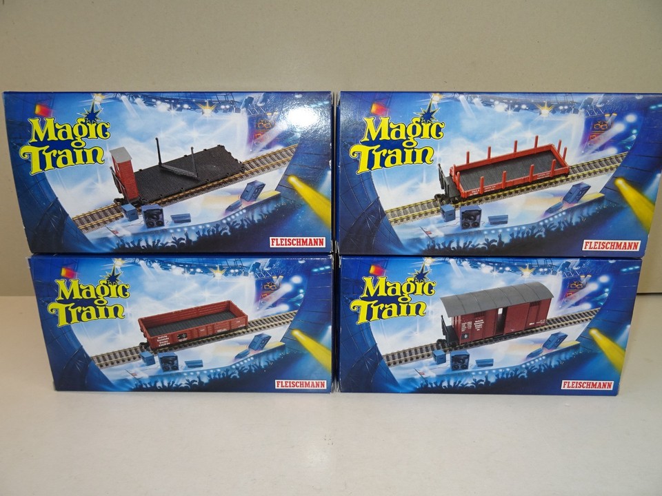 Fleischmann Magic Train Güterzug Spur 0e 4 Güterwagen der DRG , NEU ...