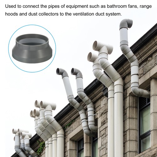 8" to 6" Duct Reducer Connector Heating Cooling Ventilation Tube Grey ...