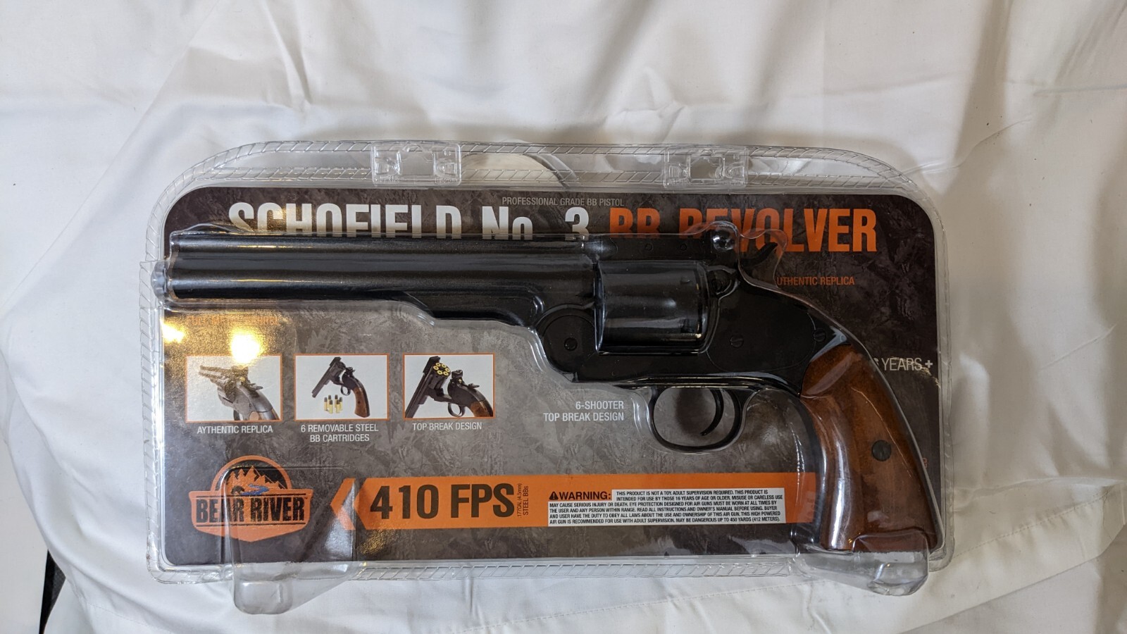 Schofield BB 177 No. 3 Revolver Airsoft Co2 Metal Pistol Gun 445 FPS ...