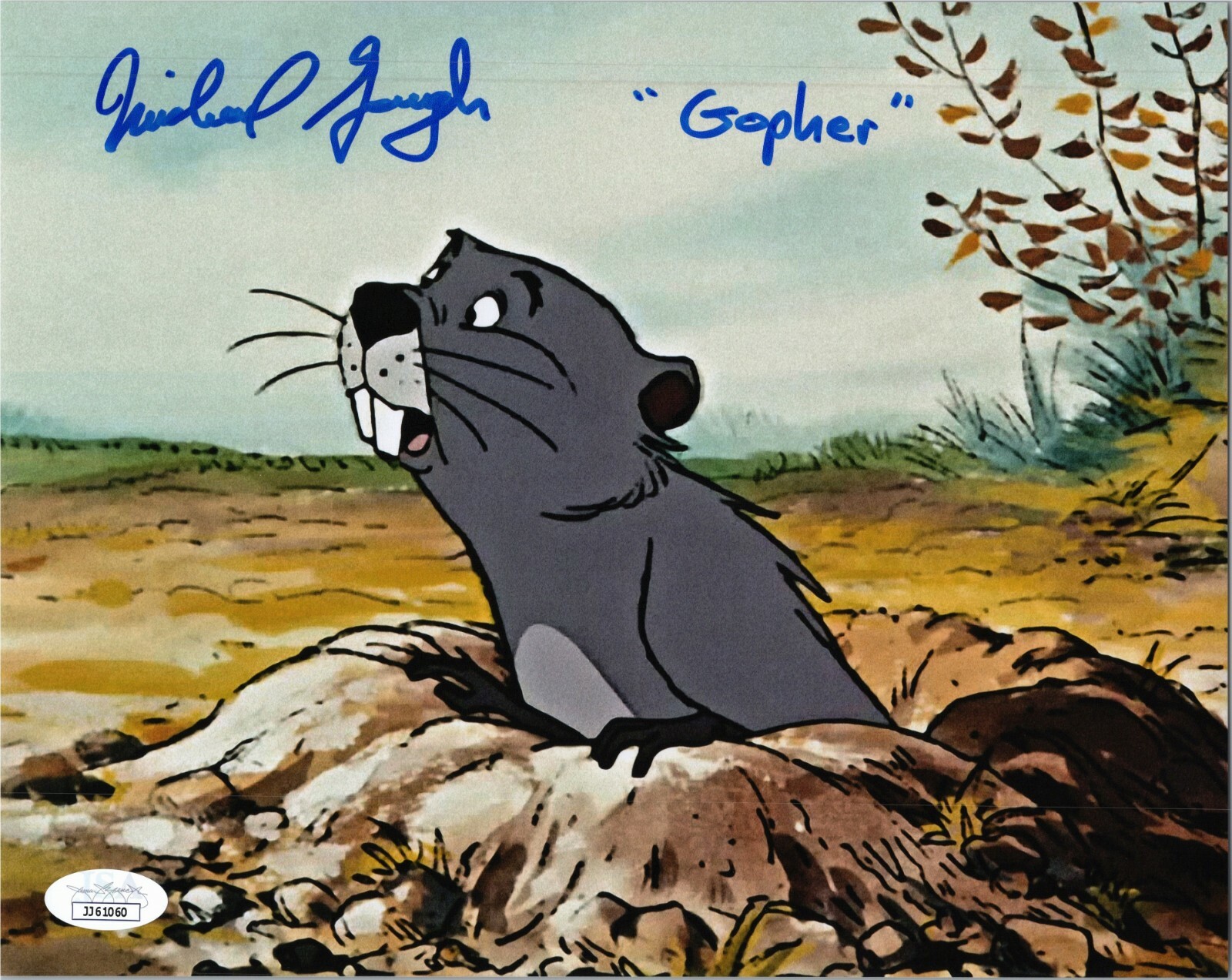 MICHAEL GOUGH Authentic Hand-Signed "GOPHER ~Winnie The Pooh" 8x10 ...