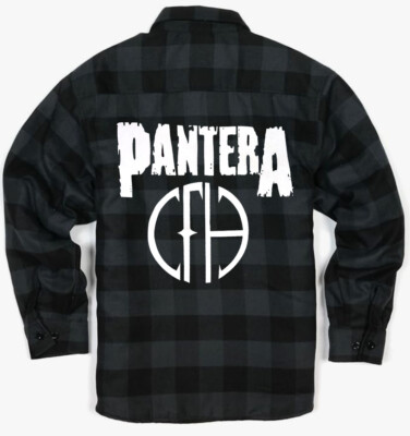 Pantera Heavy Metal Band Men's Black Plaid Flannel | eBay