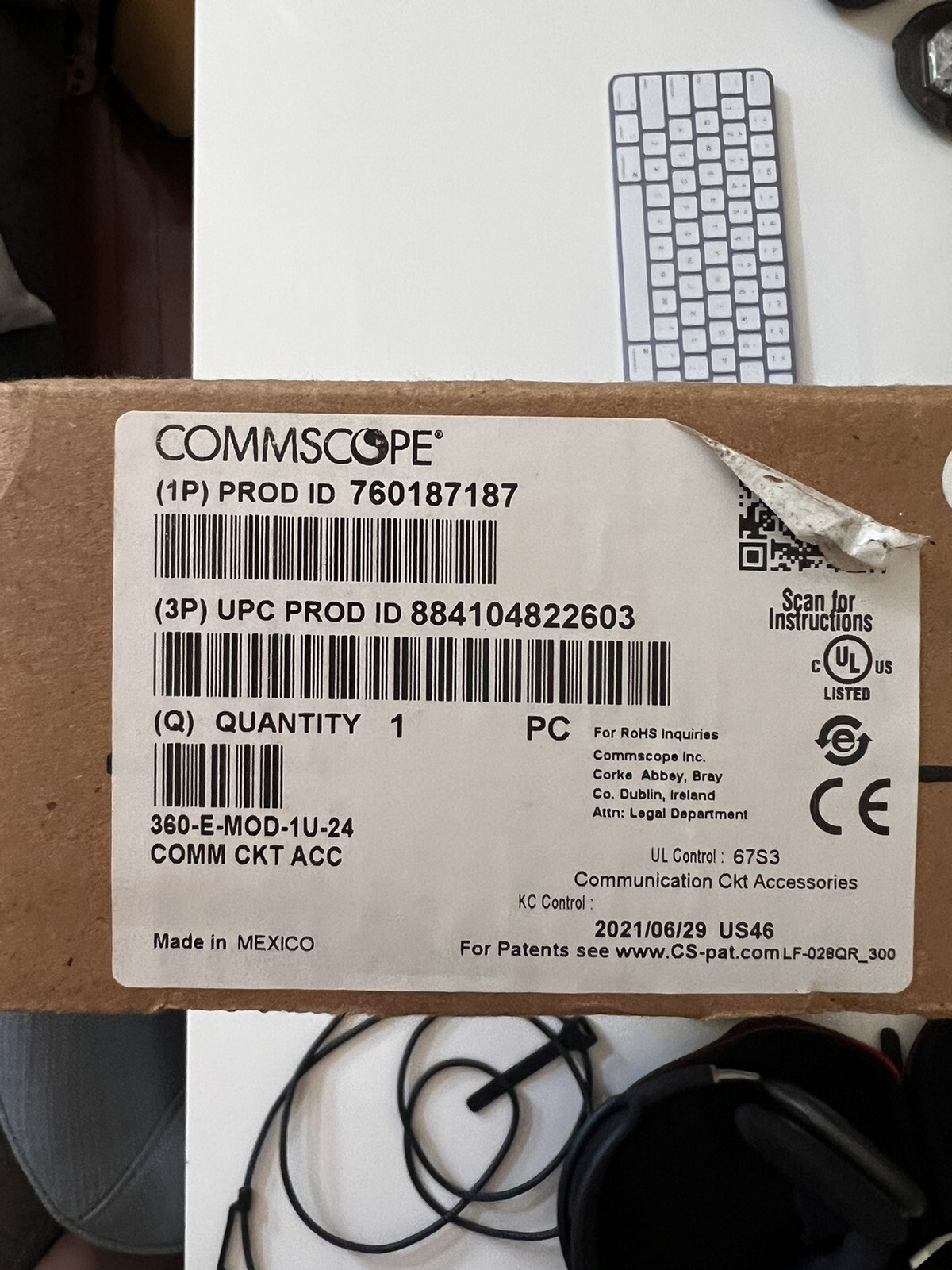 Commscope 760187187 360-E-MOD-1U-24 SYSTIMAX 360 Evolve 24-port flat ...