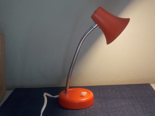 vintage orange gooseneck desk lamp model 4402 mcm orange desk lamp ...