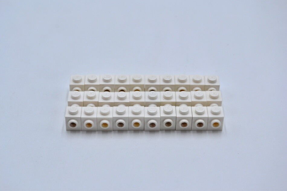 LEGO 30 x Headlight weiß White Brick Modified 1x1 Stud on 1 Side 87087 ...