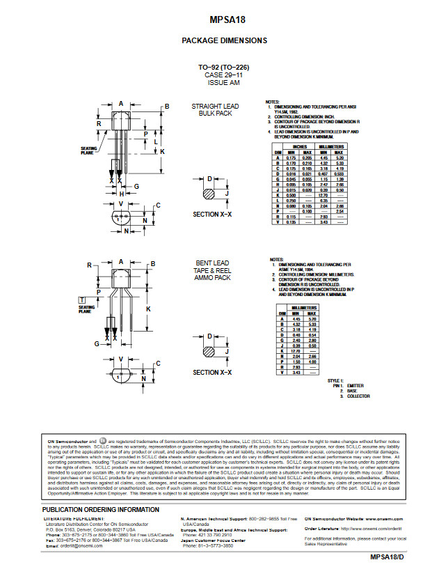 MPSA18 Transistor Pinout, Datasheet, Features Equivalents, 59% OFF