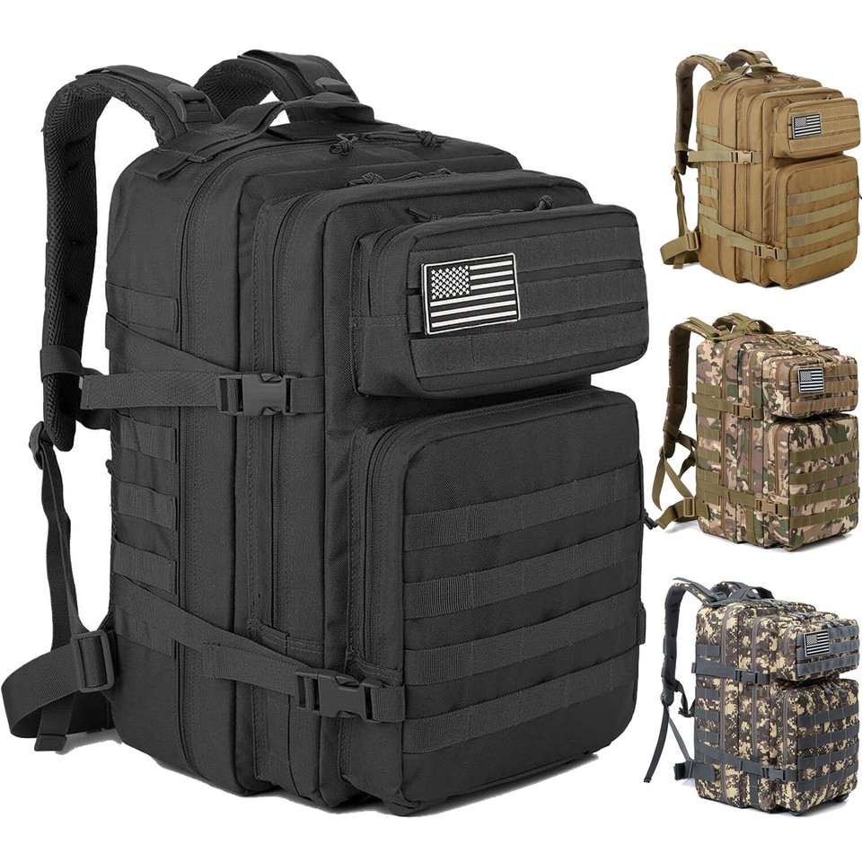 50L Large Capacity Men Army Military Tactical Backpack Molle 3 Day ...