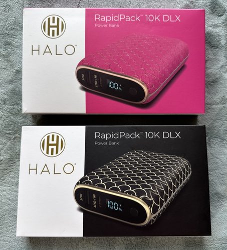 Halo RapidPack 10K Power Bank - Pink - Big Power Fast Charging 2 NIB ...