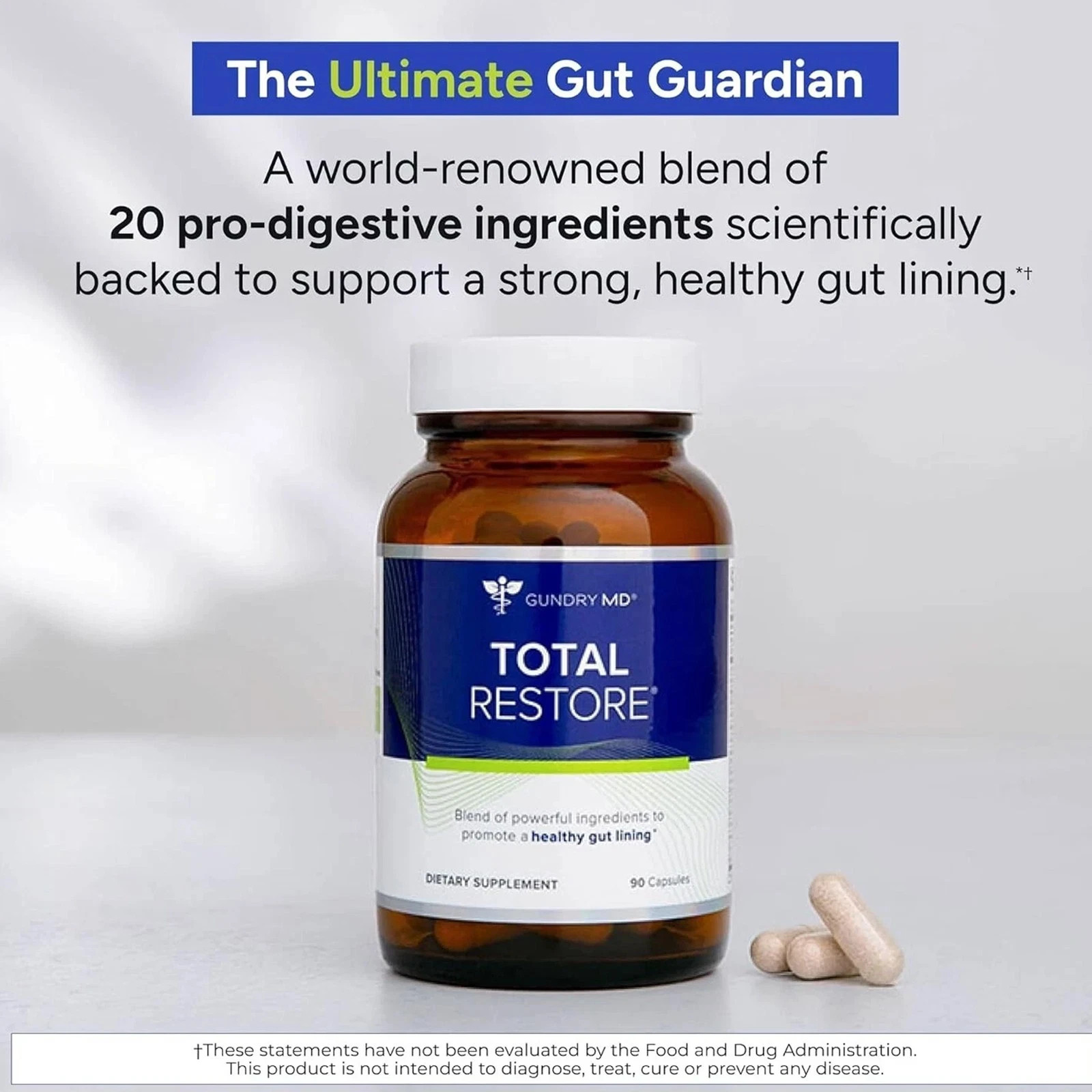 Gundry MD Total Restore – Gut Health Support Supplement, 90 Capsules ...