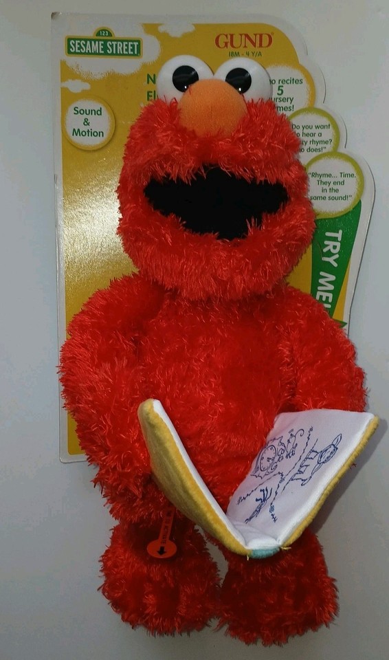 Sesame Street Nursery Rhyme Talking Singing Elmo 15" Plush Toy In Box New | eBay