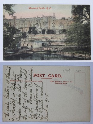 Warwick Castle Postcard 1905 Divided Back | eBay